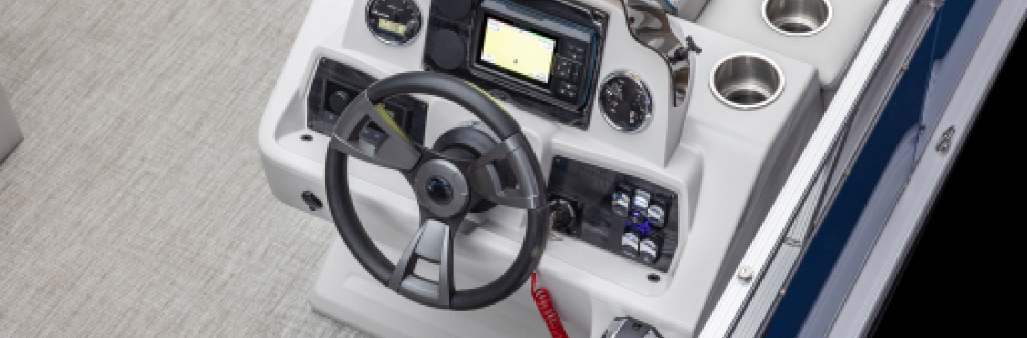 Pontoon Boat Control Console SportAngler Pontoon Boats | JC TriToon